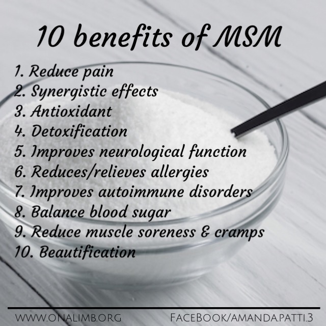 10 Benefits of MSM | On A Limb Movement & Wellness
